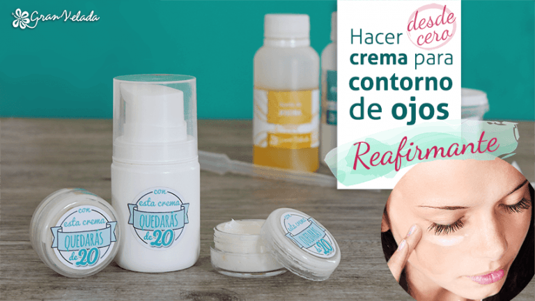 Receta para hacer crema contorno de ojos reafirmante desde cero, facil.