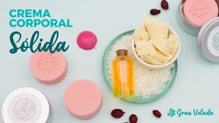 Crema corporal solida natural, hidratante y regeneradora